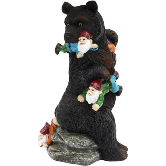 Accents | Garden Gnome Massacre 1 Bear Eating Gnomes Outdoor Statues ...